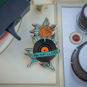 Painkillers - Record Hard Enamel Pin - Etsy