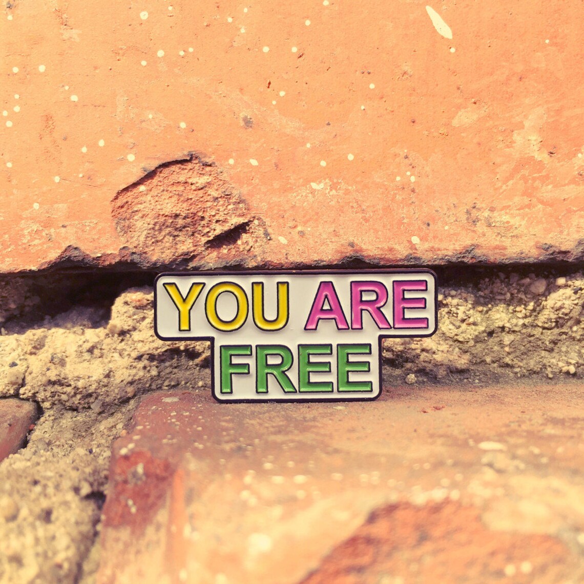 You Are Free Cat Power Soft Enamel Pin - Etsy