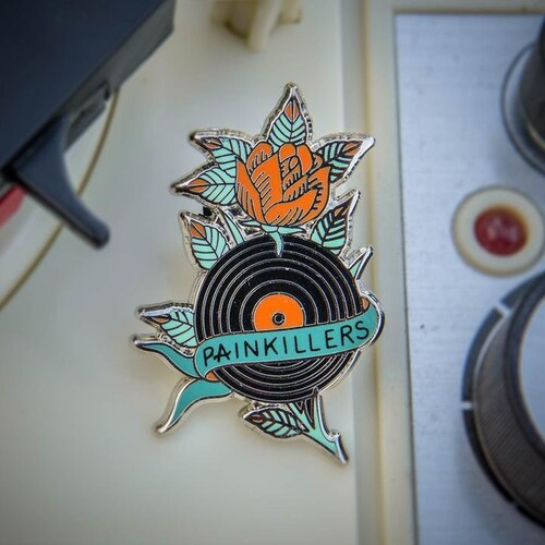 Record Collector Retro Enamel Pin - Etsy