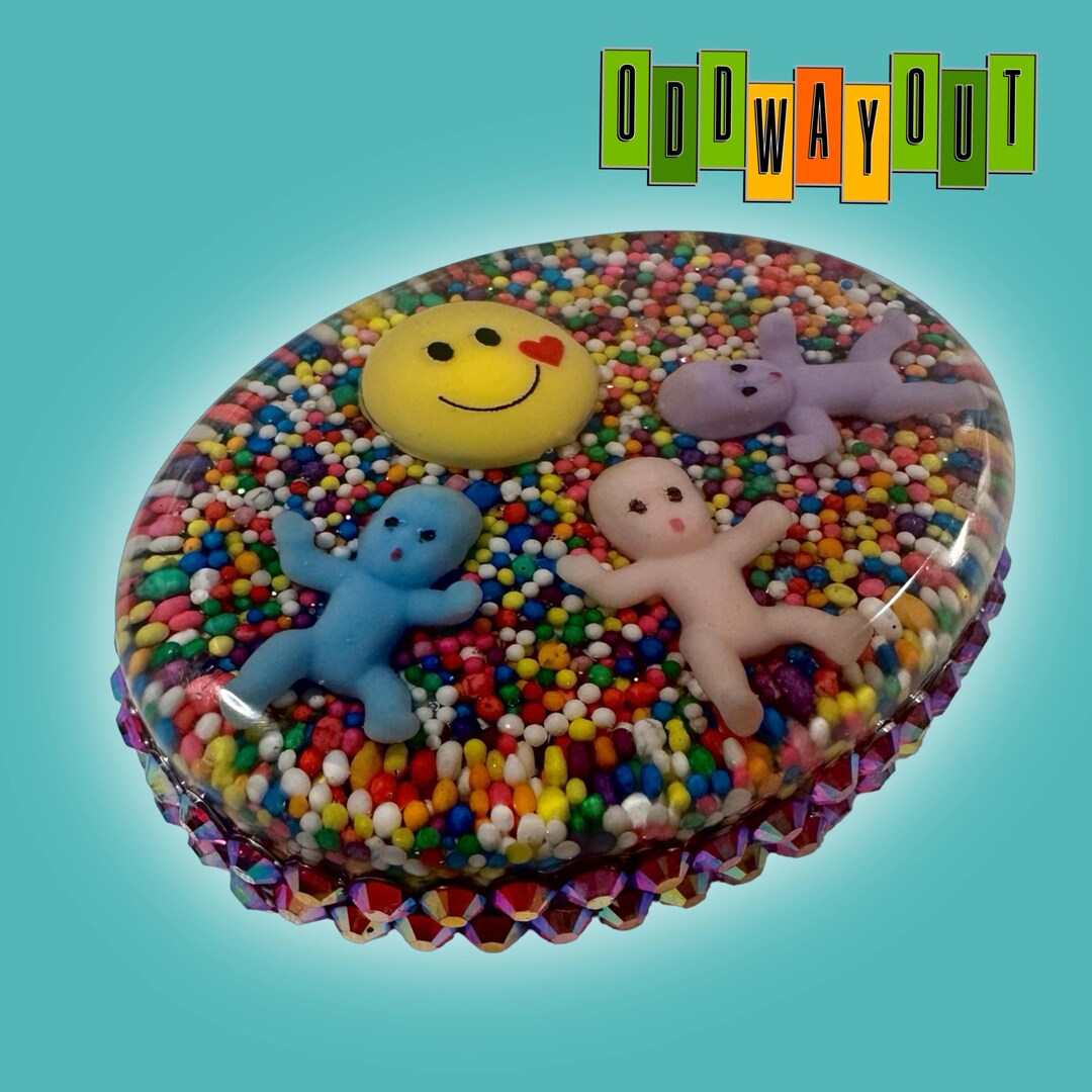 Baby Friends Rainbow Sprinkles Oval Magnet - Etsy