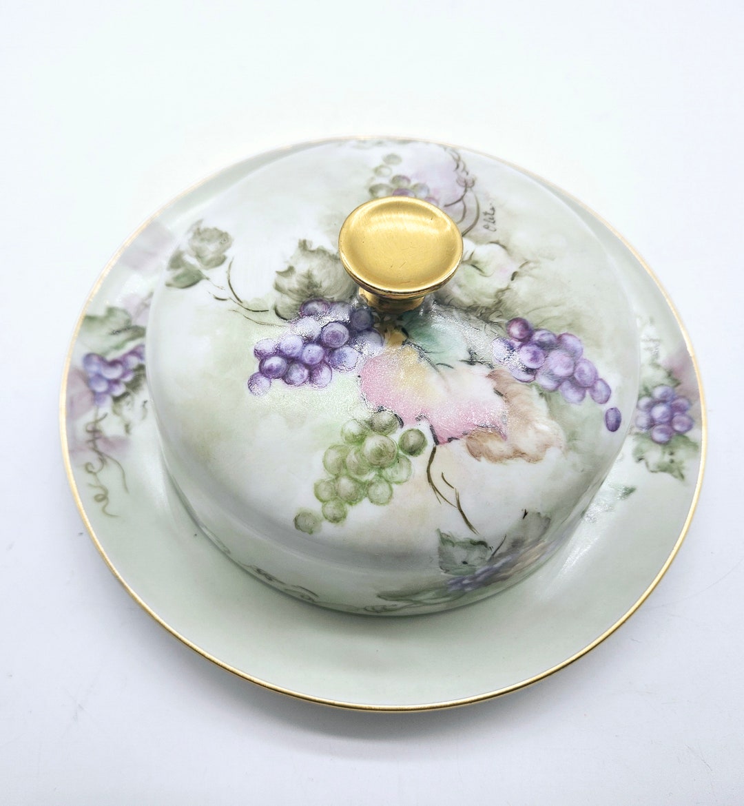 Exquisite Vintage Butter Bell Hand Painted Porcelain Made in Germany ...