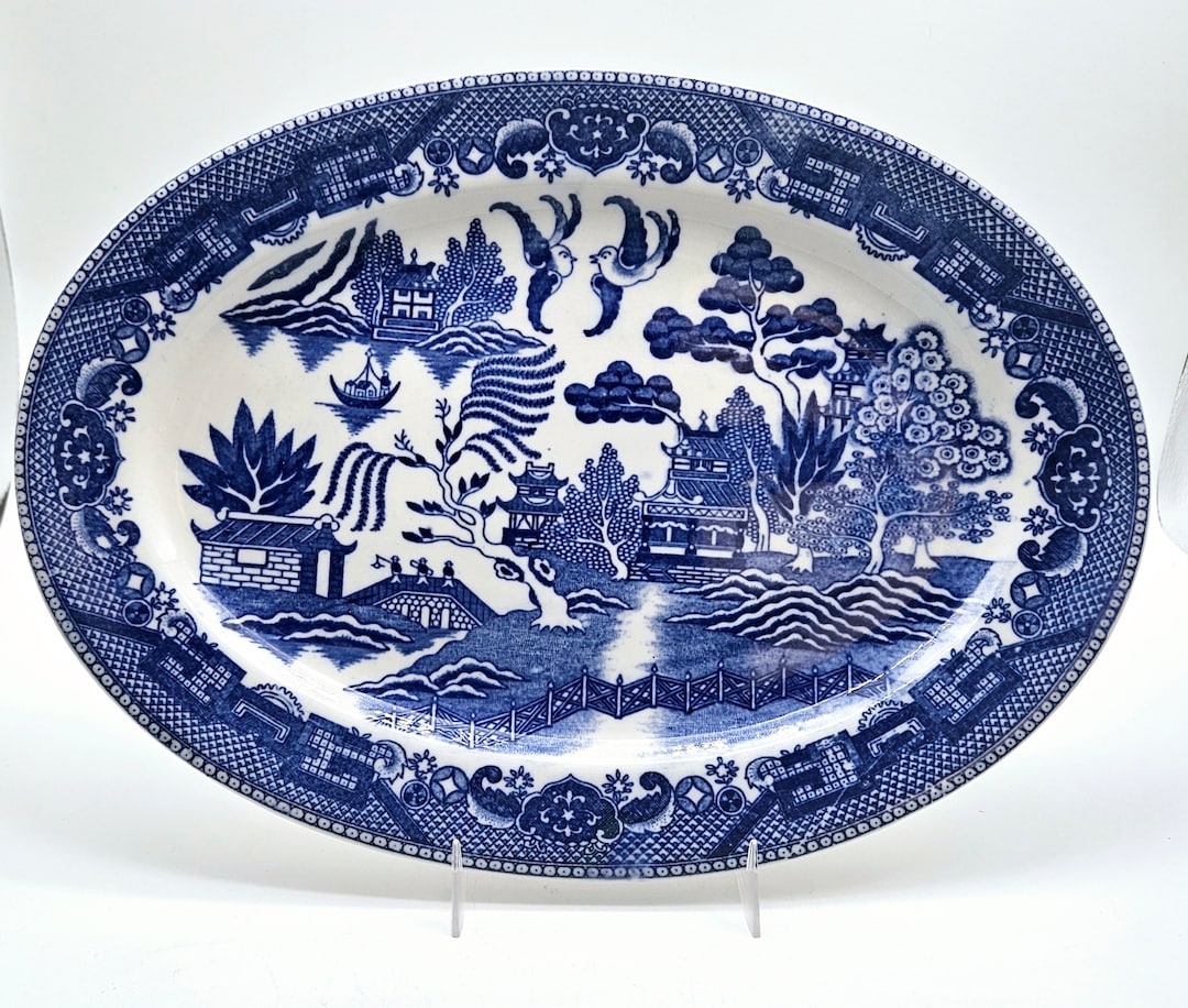 Vintage Blue Willow Platter Stamped Japan Circa 1921-1941 - Etsy