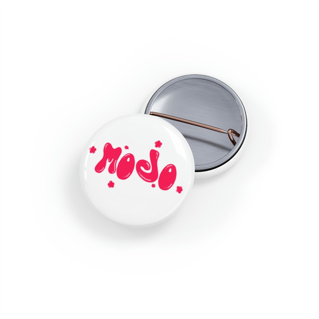Cute Mojo Round Pin | Pastel Button | - Etsy