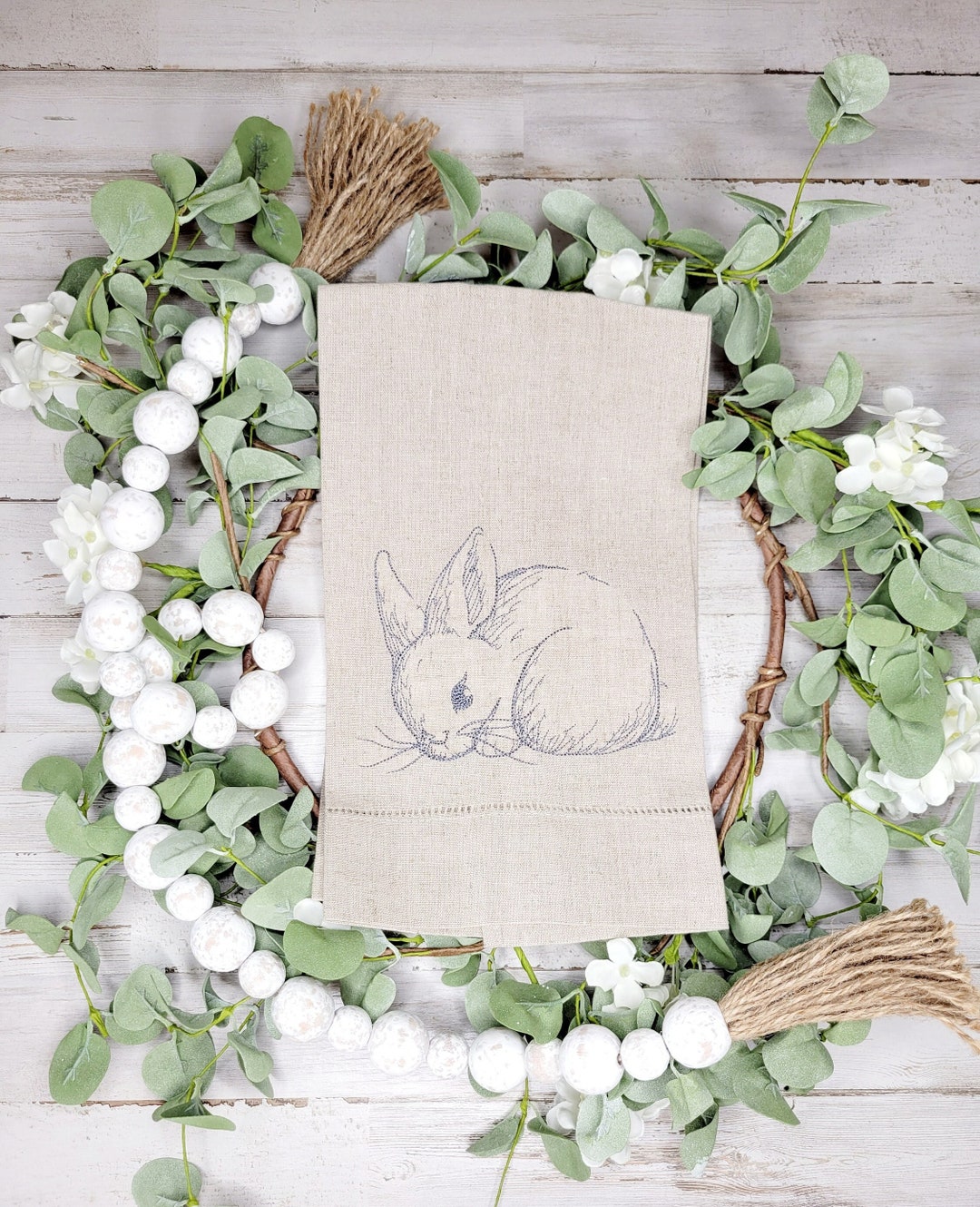 Easter Bunny Towel, Bunny Towel, Spring Hand Towels, Spring Tea Towel ...