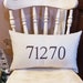 Zip Code Pillow, Zip Code Decor, Zip Code Gifts, Personalized Location ...