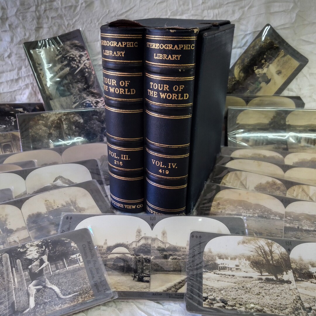 Keystone Stereograph Storage Book Box, Tour of the World, Plus 20 ...