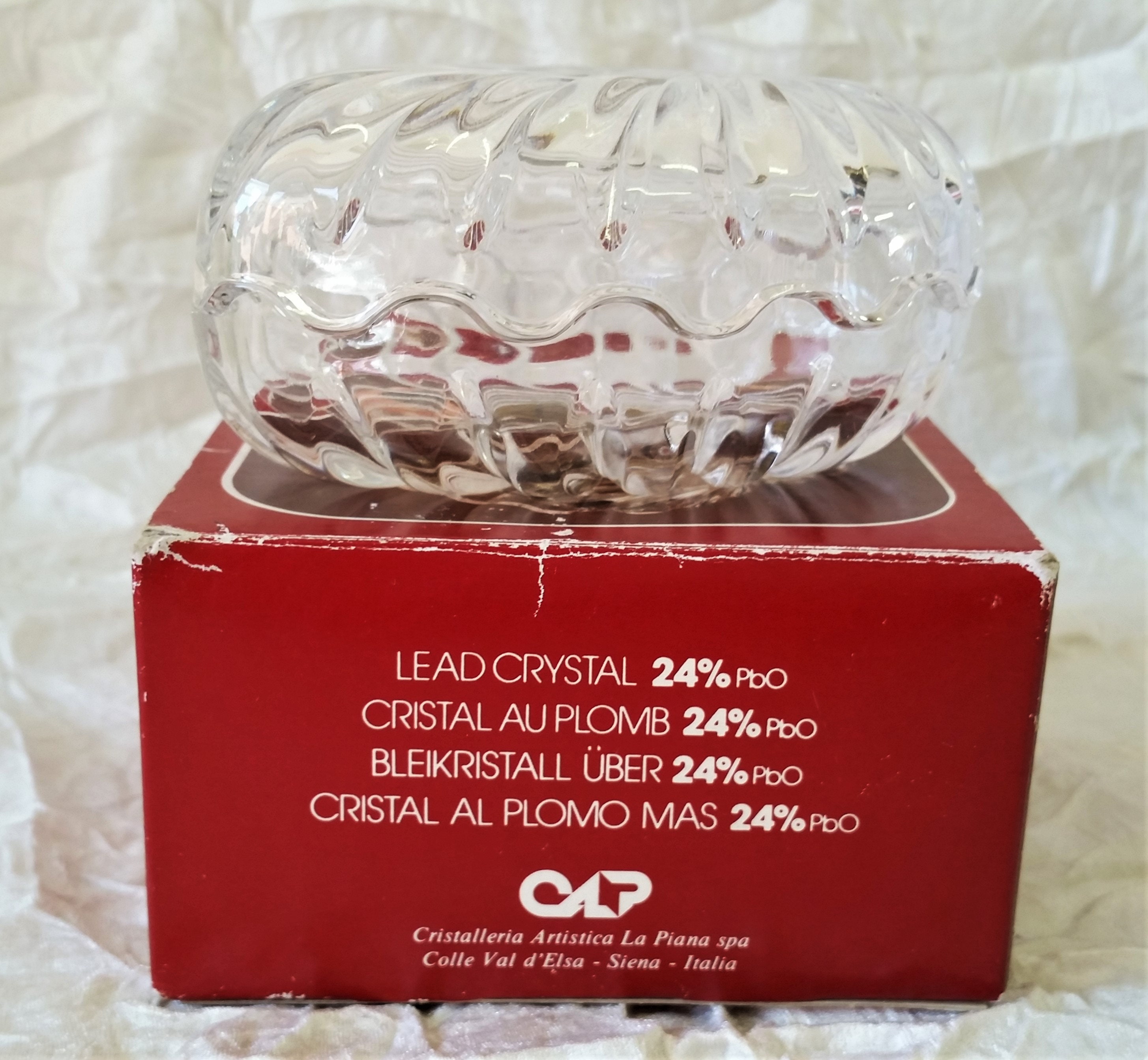 Italian Lead Crystal Heart Jewellery Case RCR Royal Crystal | Etsy