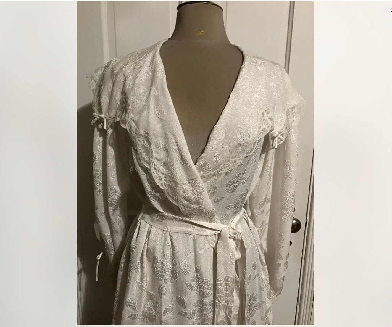 Vintage Gilligan Omalley Bridal Robe Ethereal Cottagecore Wrap Dress ...
