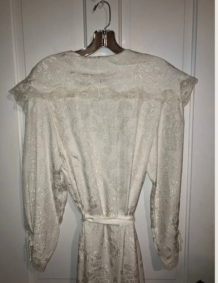 Vintage Gilligan Omalley Bridal Robe Ethereal Cottagecore Wrap Dress ...