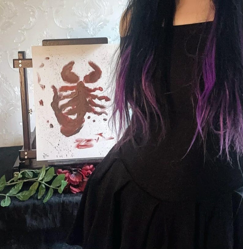 Scorpion Sigil Acrylic Painting: Penny Dreadful Vanessa Ives Art - Etsy