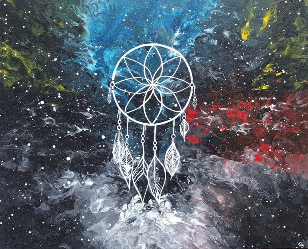 A Dream for the Tribe, 22 X 28 Native American, Dream Catcher, Cherokee ...