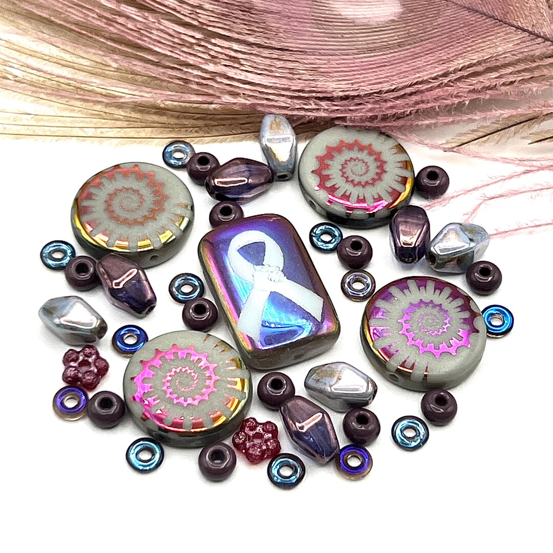 Breast Cancer Ribbon, Laser Tattoo Beads, Limited Edition Awareness ...