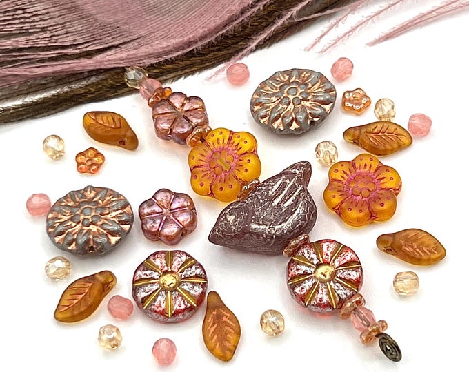 Sunflower Sampler, Mixed Lot Beads, Premium Czech Glass Beads, Jewelry ...