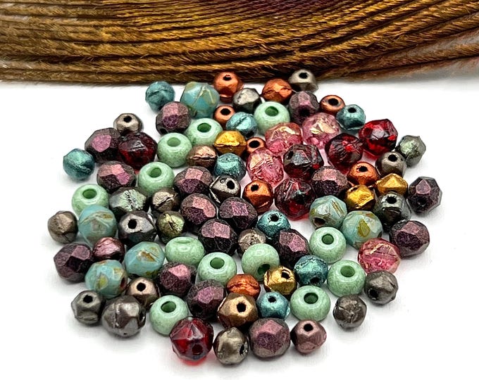 Boho Seed Bead Mix, Custom Mixed Beads, Tiny Pack Beads, Green Brown ...
