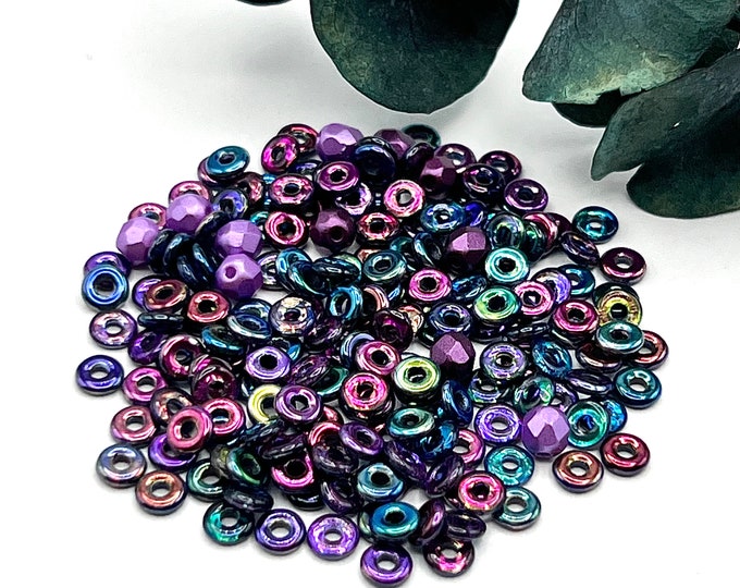 Magic Blue O Bead Mix, Custom Mixed Beads, Czech Glass Beads, Jewelry ...