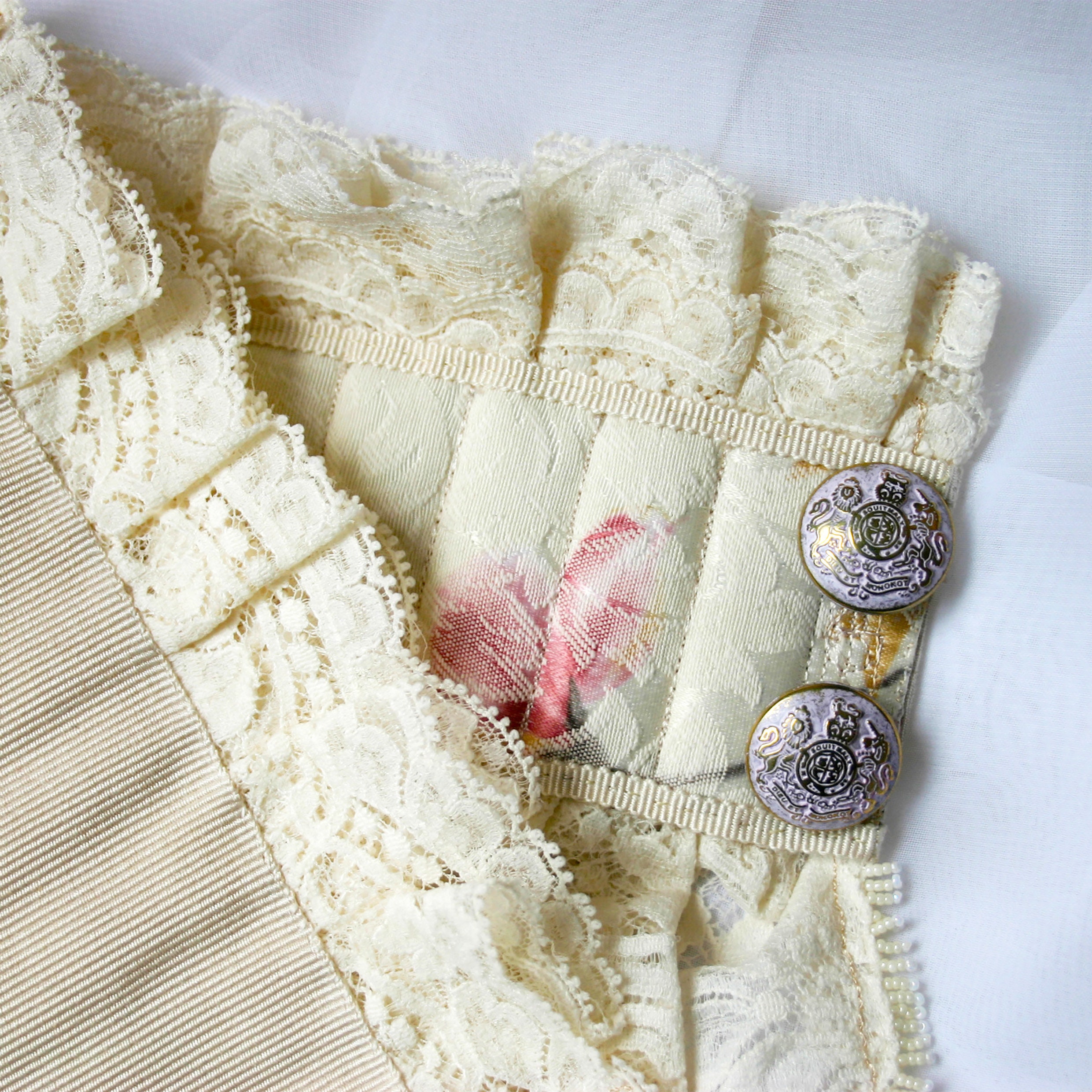 Jane Austen Style Romantic Bridal Cuffs, Fancy Fabric Cuffs, Fabric ...