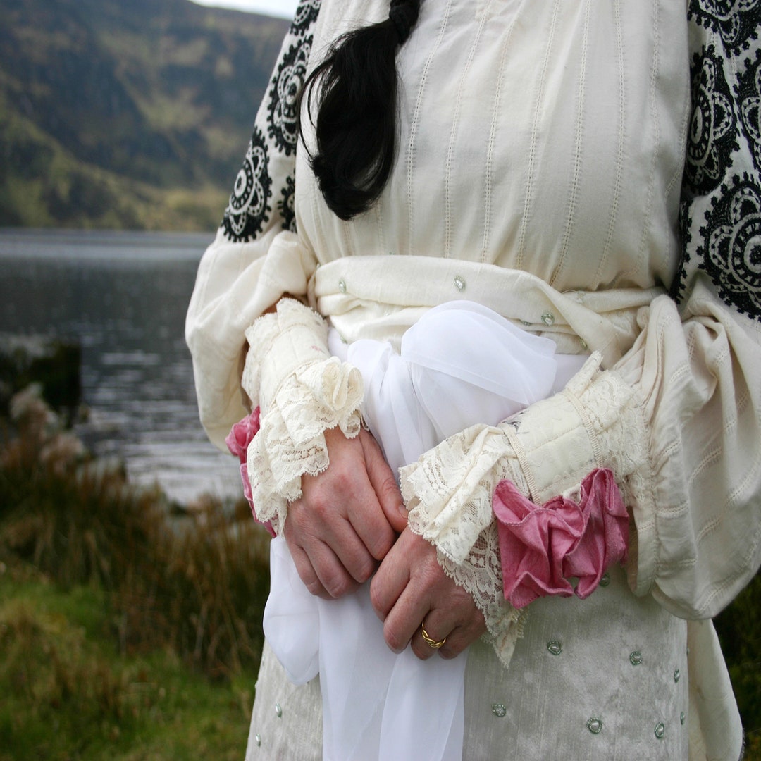 Jane Austen Style Romantic Bridal Cuffs, Fancy Fabric Cuffs, Fabric ...