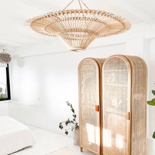 Rattan Pendant Light - Etsy
