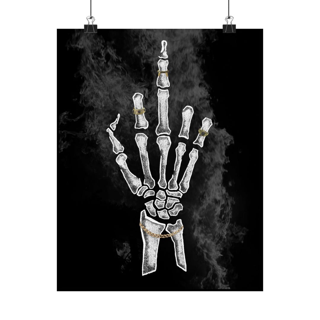 Skeleton Hand Art Print - (DIGITAL DOWNLOAD) - Etsy