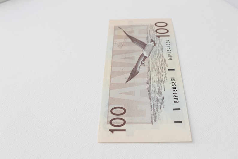 Genuine Canadian 100 Dollar Bill, 1988, UNC, the Bank of Canada, Gift ...