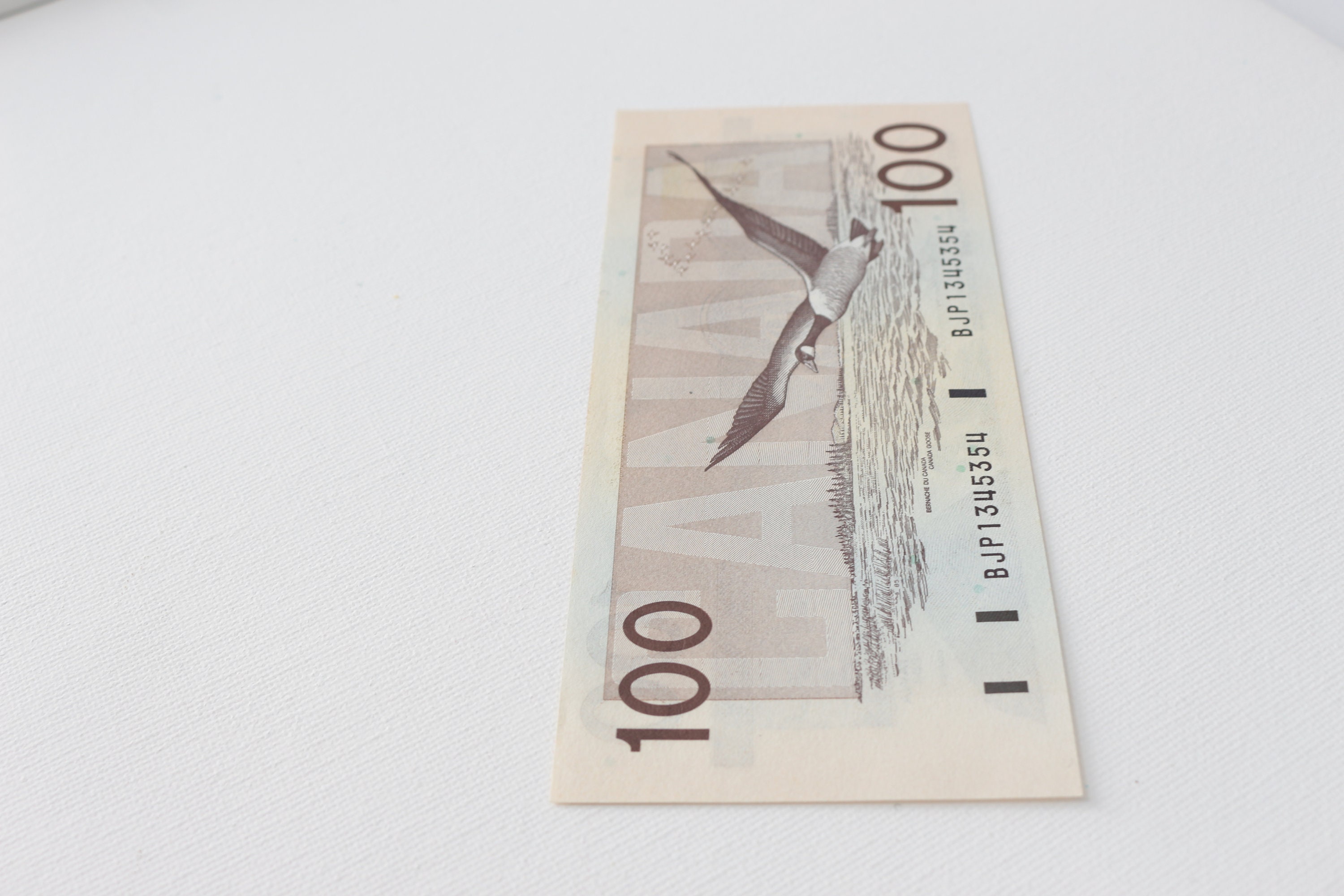 Genuine Canadian $100 Bill, Canadian Invoice, 1988, UNC, Bank of Canada ...