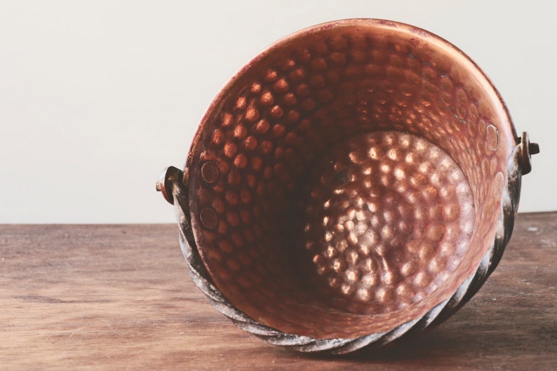 Vintage French Copper Cauldron Hammered Finish | Etsy