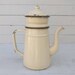Cream & Black French Enamelware Biggin Coffee Pot Enamel - Etsy