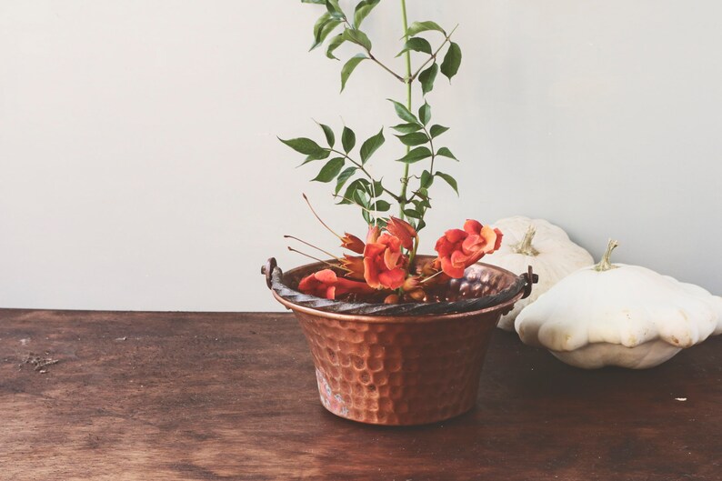 Vintage French Copper Cauldron Hammered Finish - Etsy