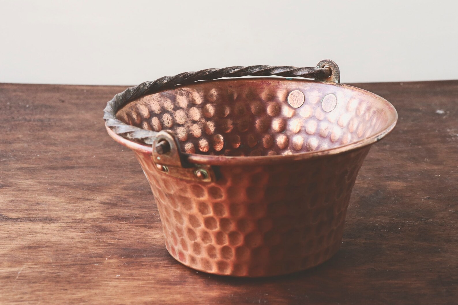 Vintage French Copper Cauldron Hammered Finish - Etsy