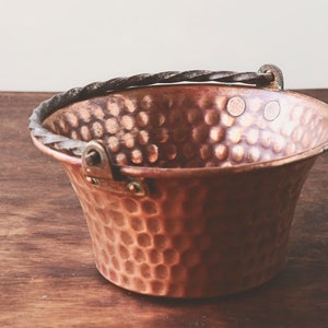 Vintage French Copper Cauldron, Hammered Finish - Etsy