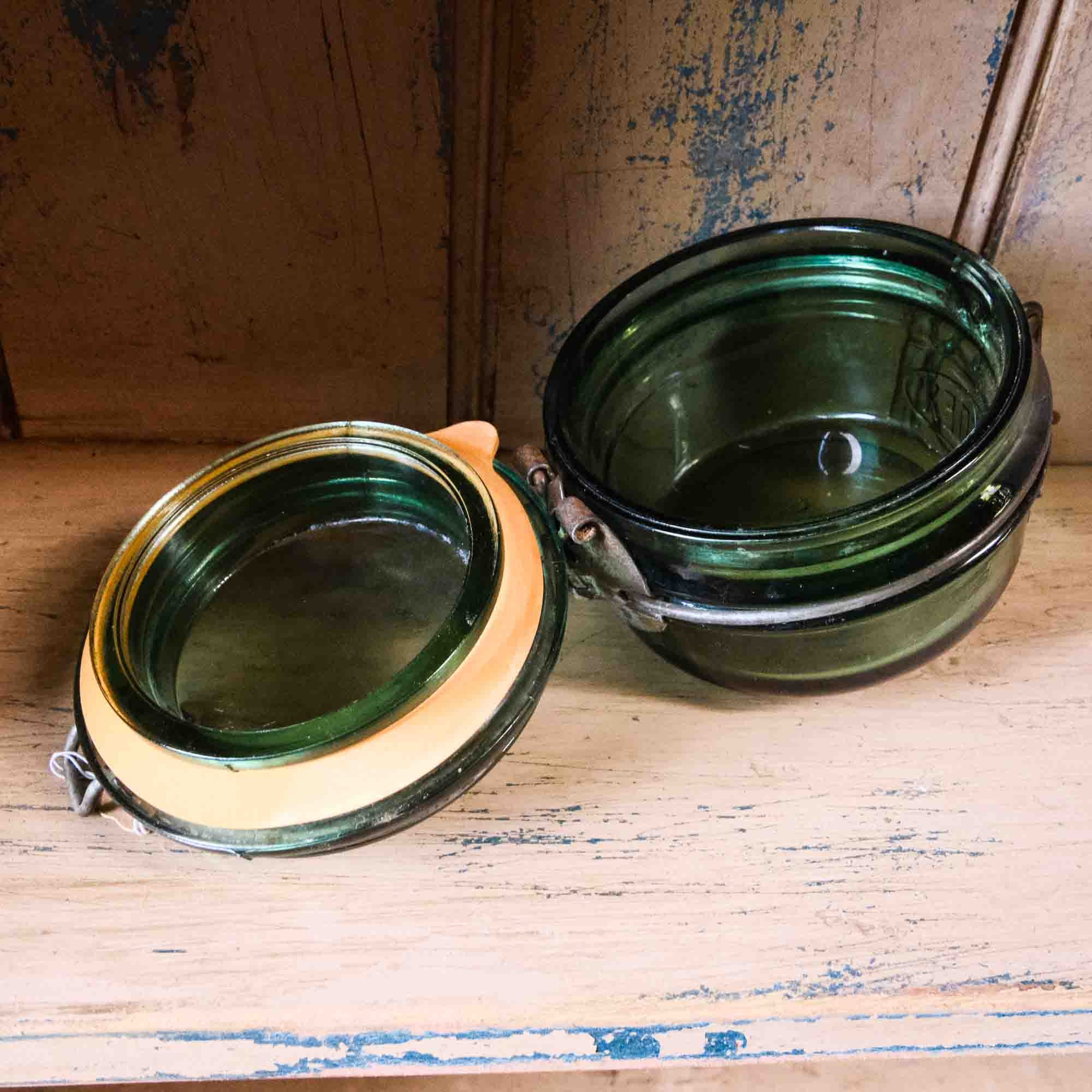 Vintage 250ml Canning / Foie Gras Jar by Solidex French Green Glass ...