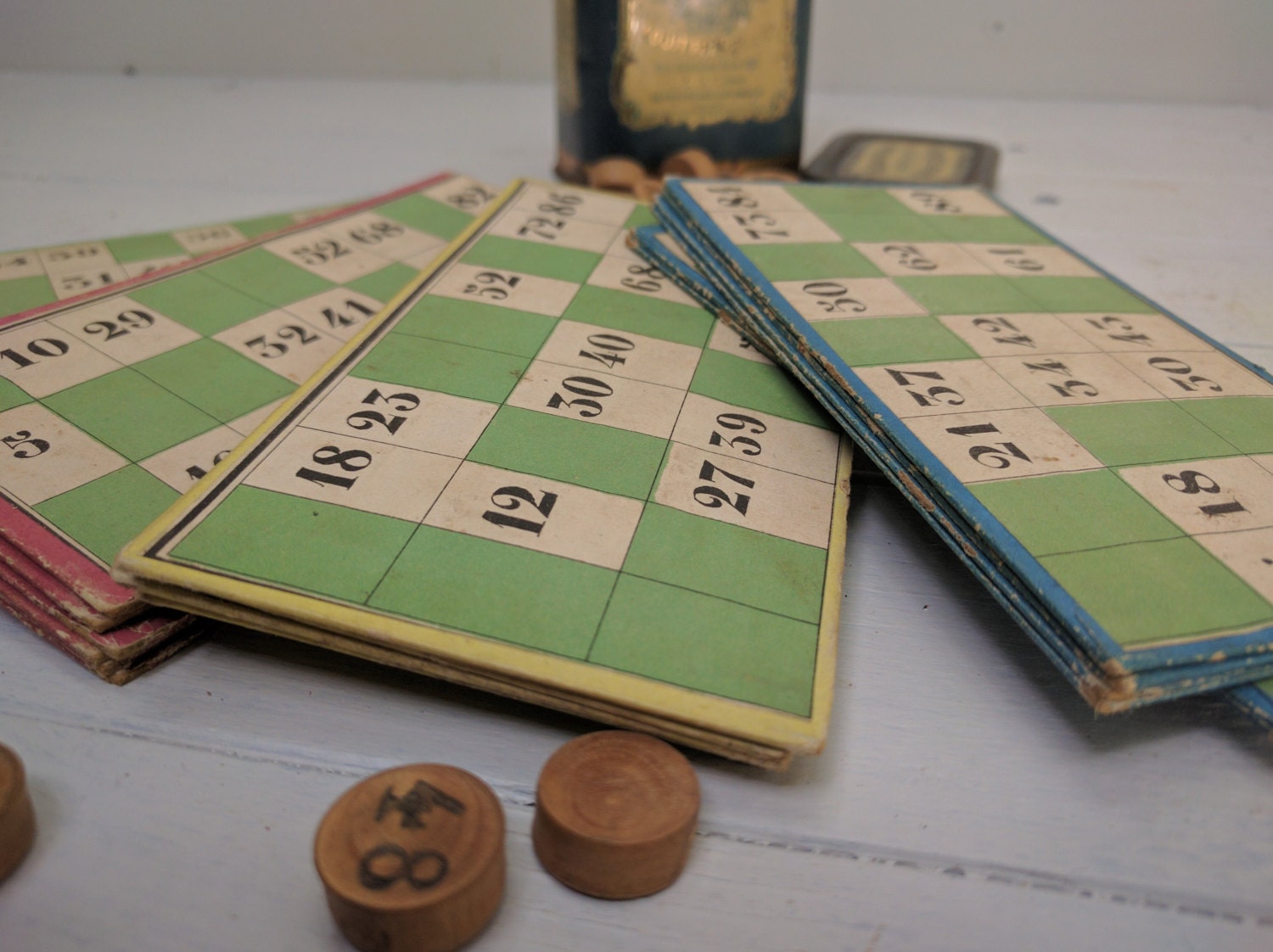 French Bingo Game Vintage Lotto Set Vintage Bingo Cards - Etsy