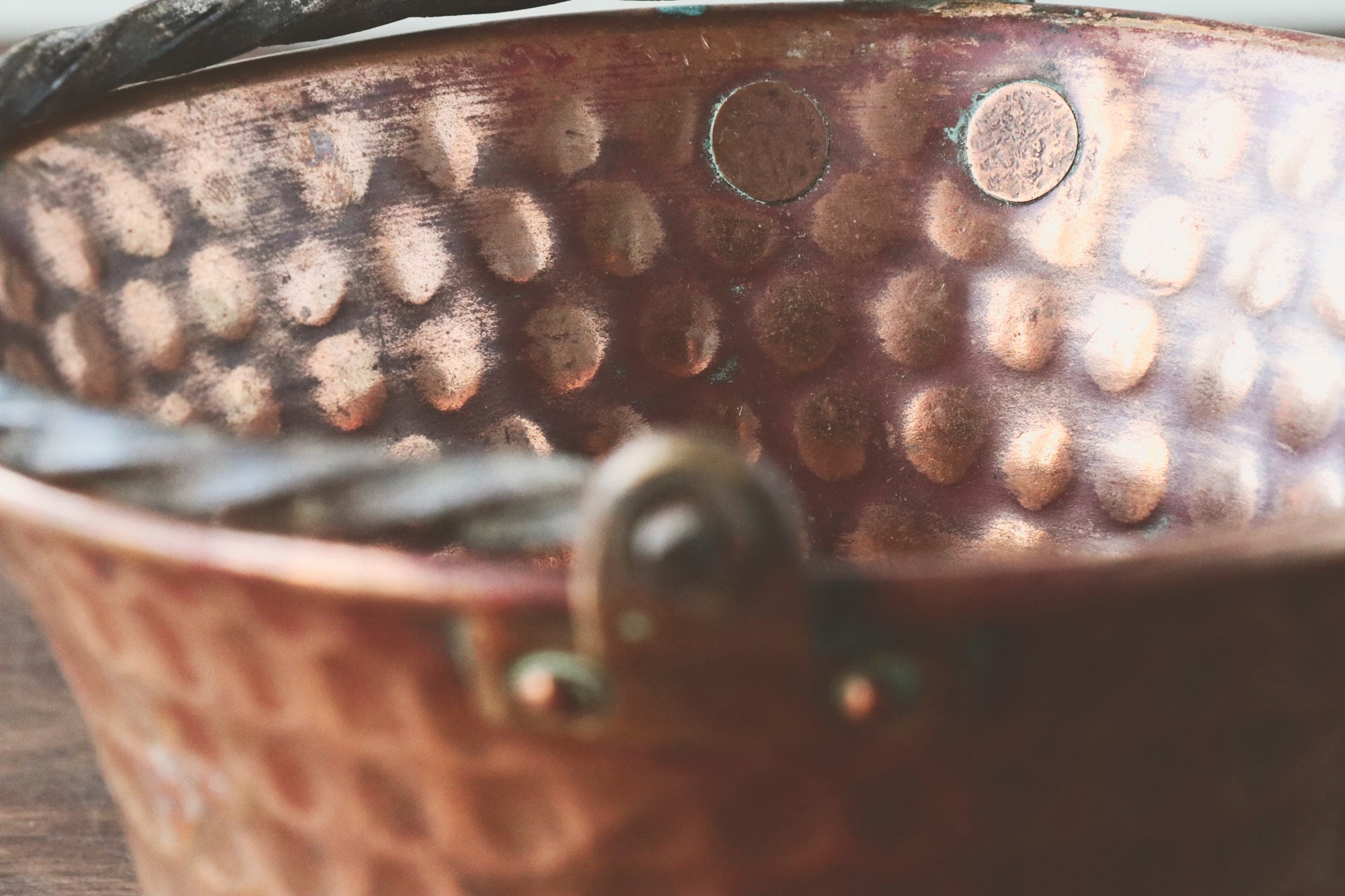 Vintage French Copper Cauldron Hammered Finish - Etsy