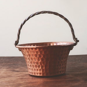 Vintage French Copper Cauldron, Hammered Finish - Etsy