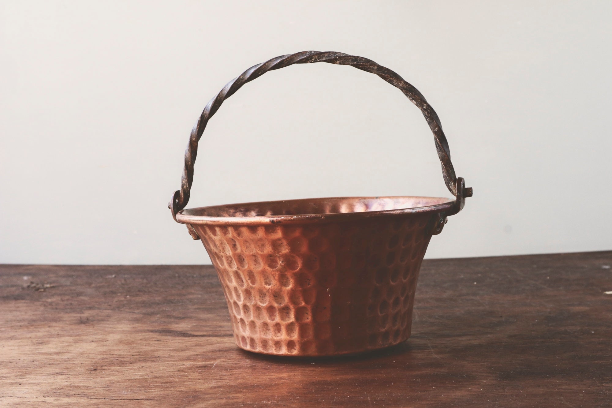 Vintage French Copper Cauldron Hammered Finish - Etsy