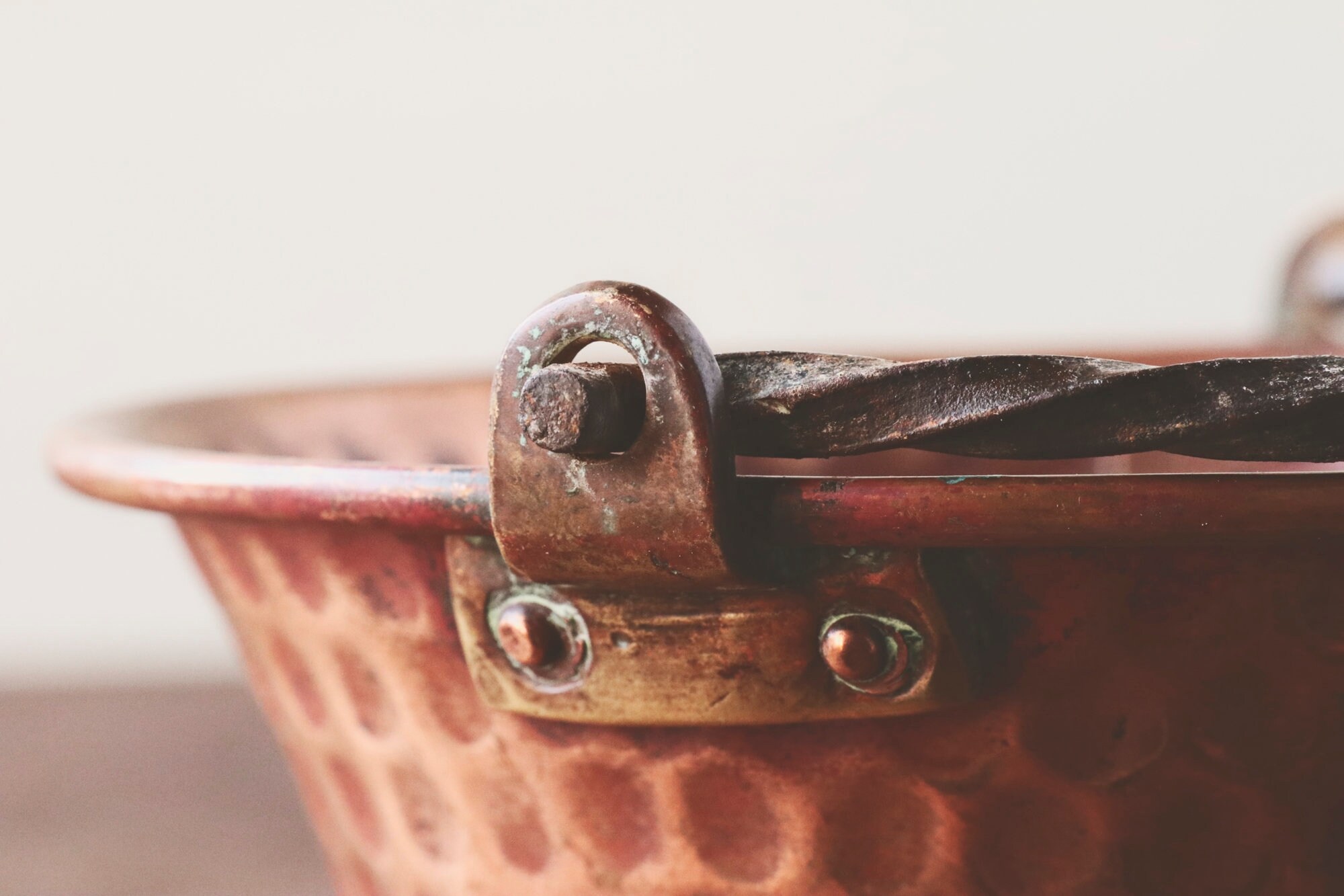 Vintage French Copper Cauldron Hammered Finish - Etsy
