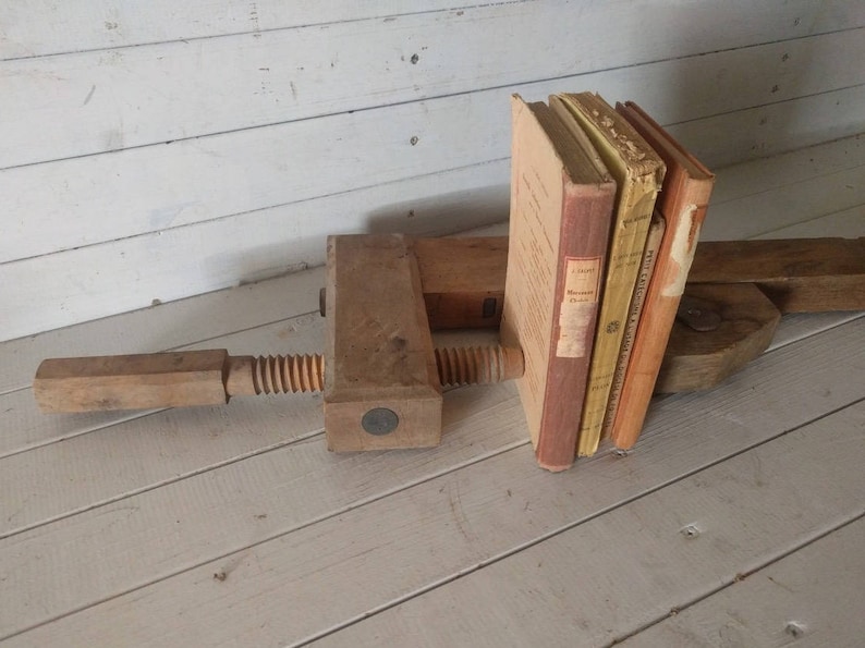 Oak Clamp Adjustable Carpenter's Sash Screw Clamp / Vice / Vise Vintage ...