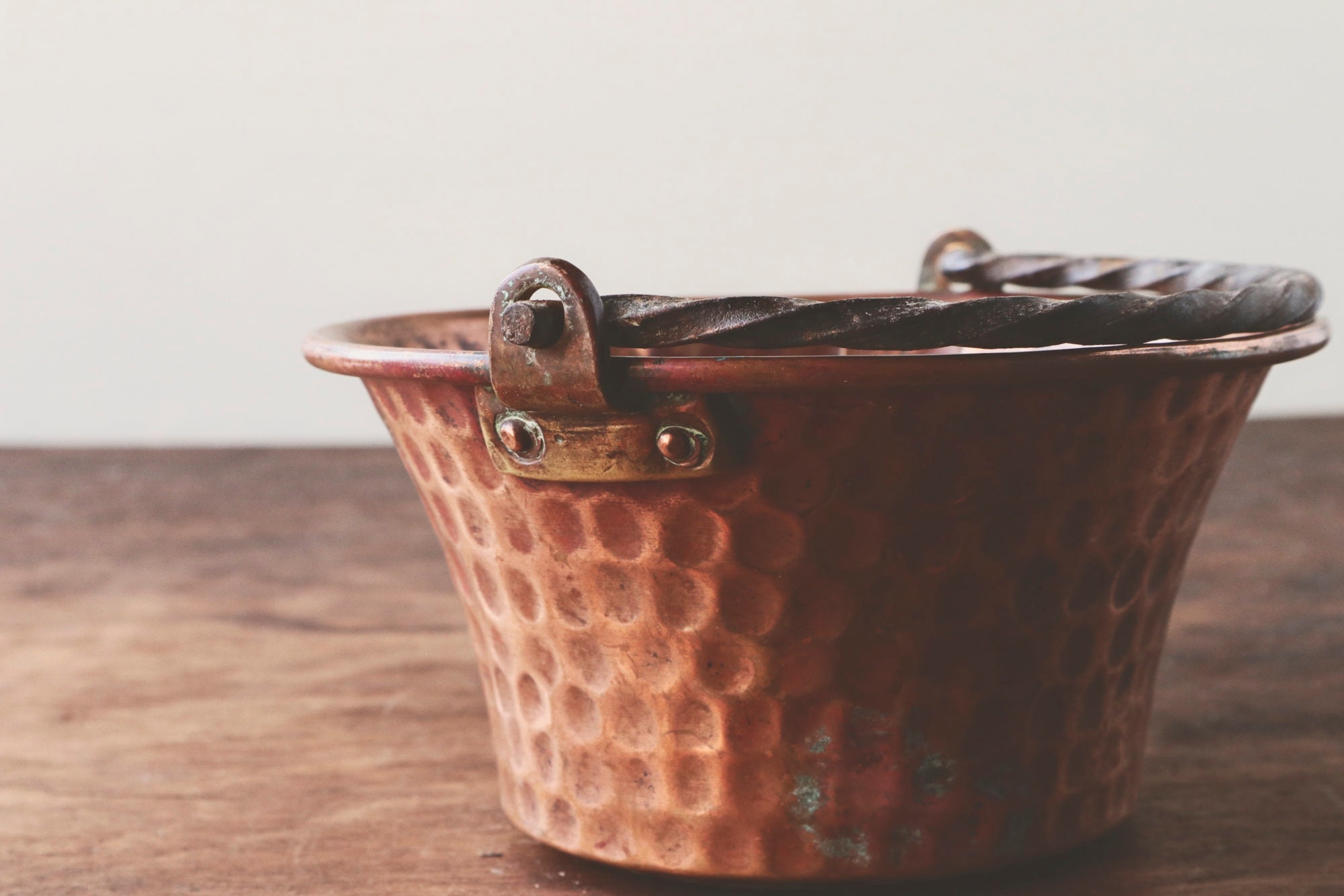 Vintage French Copper Cauldron Hammered Finish - Etsy