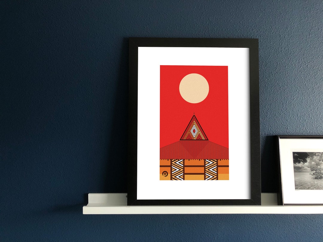 DIGITAL PRINTABLE Minimalist Polynesian Resort Print 5 Sizes - Etsy