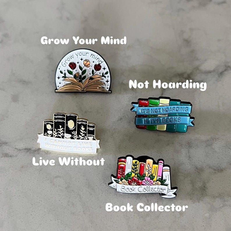 Book Lover Enamel Pins: Booktok Literary Gifts - Etsy