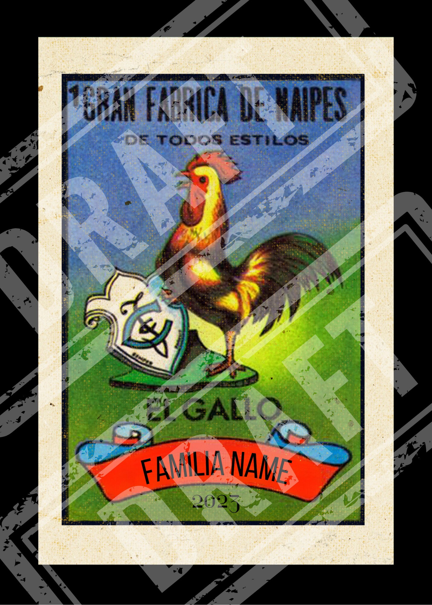 Digital Loteria Cards: 28 Unique Designs, Custom Back (PDF) - Etsy