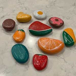 Mud Kitchen Stones - Play Food - Toy Kitchen Food Set - Sensory Stones ...