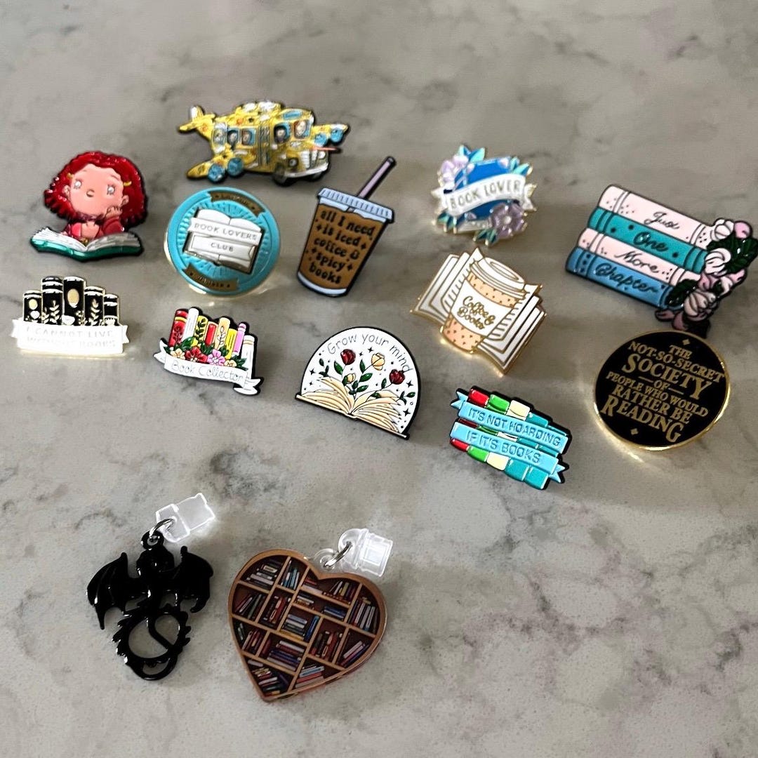 Book Lover Enamel Pins: Booktok Literary Gifts - Etsy