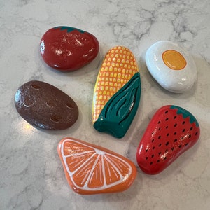 Mud Kitchen Stones - Play Food - Toy Kitchen Food Set - Sensory Stones ...