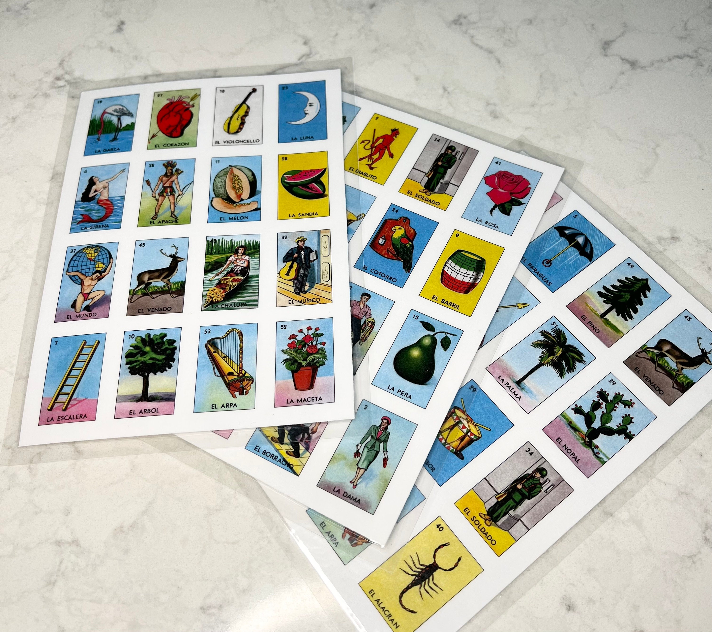 Digital Loteria Cards: 28 Unique Designs, Custom Back (PDF) - Etsy