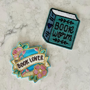 Book Lover Patches: Bookworm Embroidery, Literary Gifts - Etsy