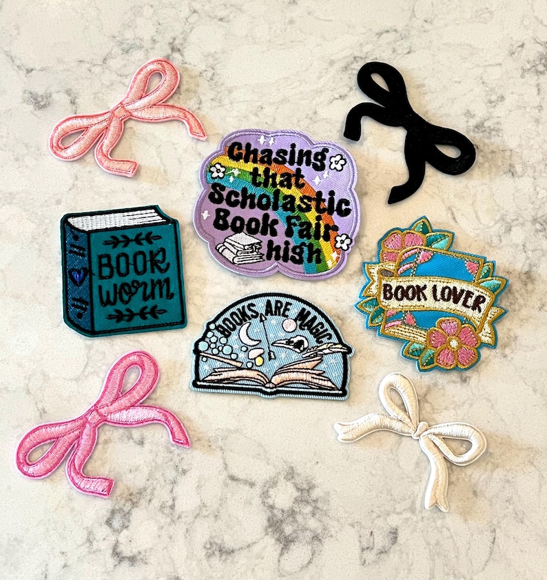 Book Lover Patches: Bookworm Embroidery, Literary Gifts - Etsy