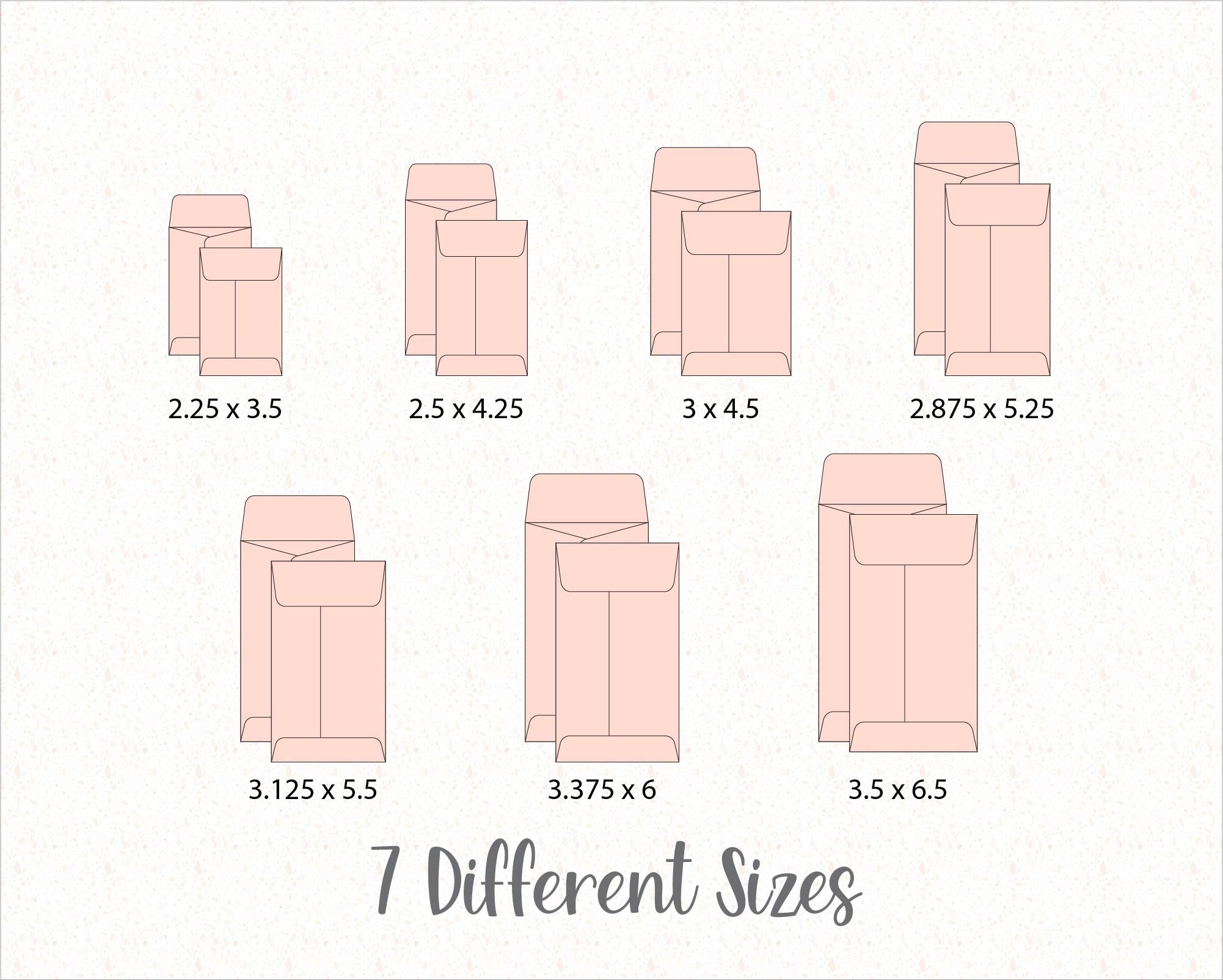 20 SVG Coin Envelopes, 7 Different Sizes, With String and Without ...