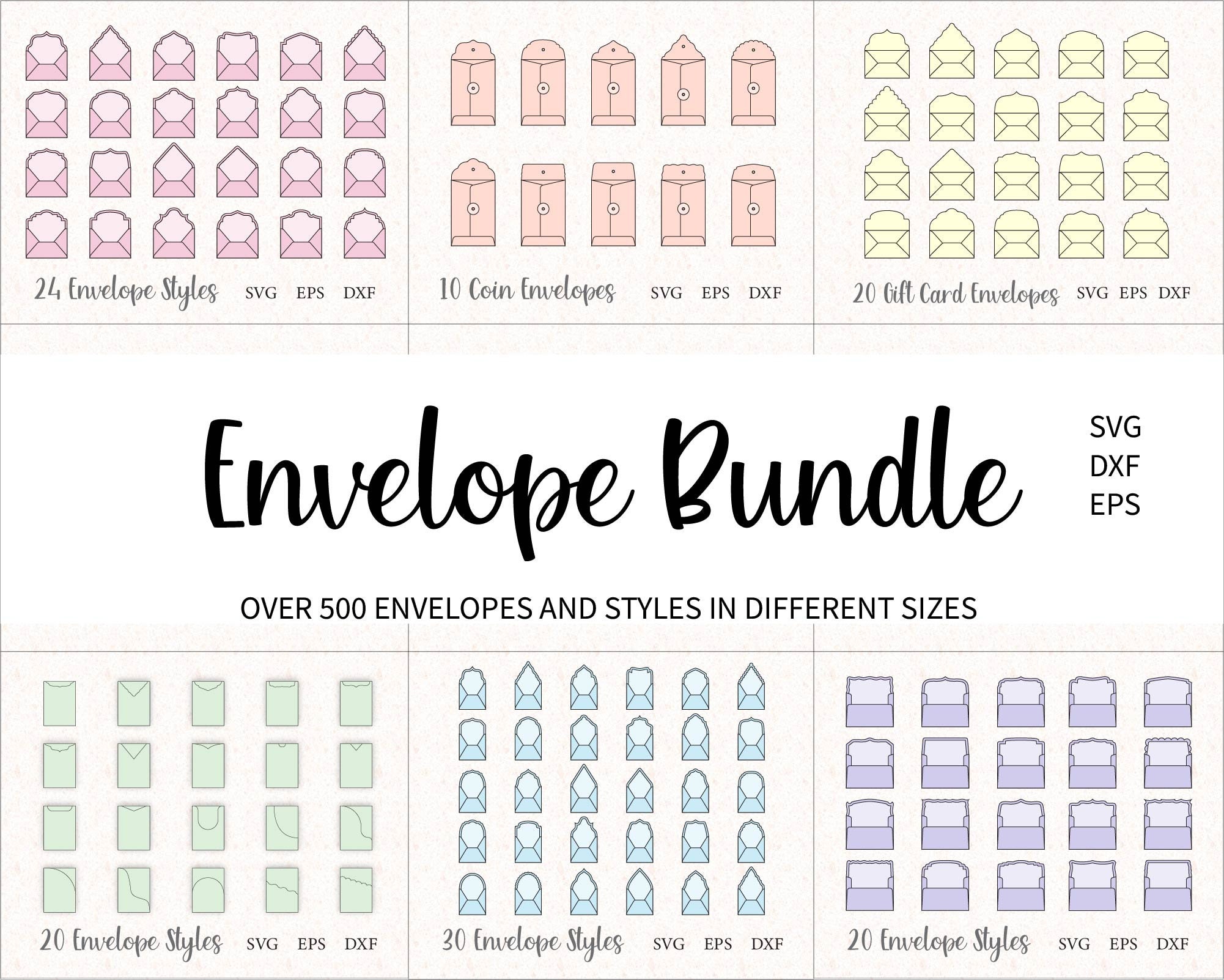 SVG Envelope Bundle, Coin Envelope, Wallet Envelope, Pocket Envelope ...