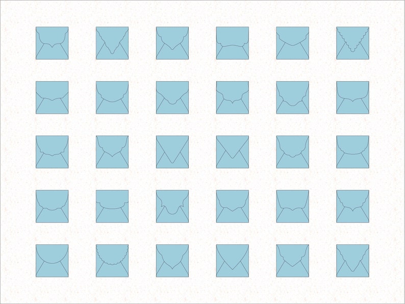 SVG Square Envelope Templates, Sqaure Invitation Envelopes - Etsy